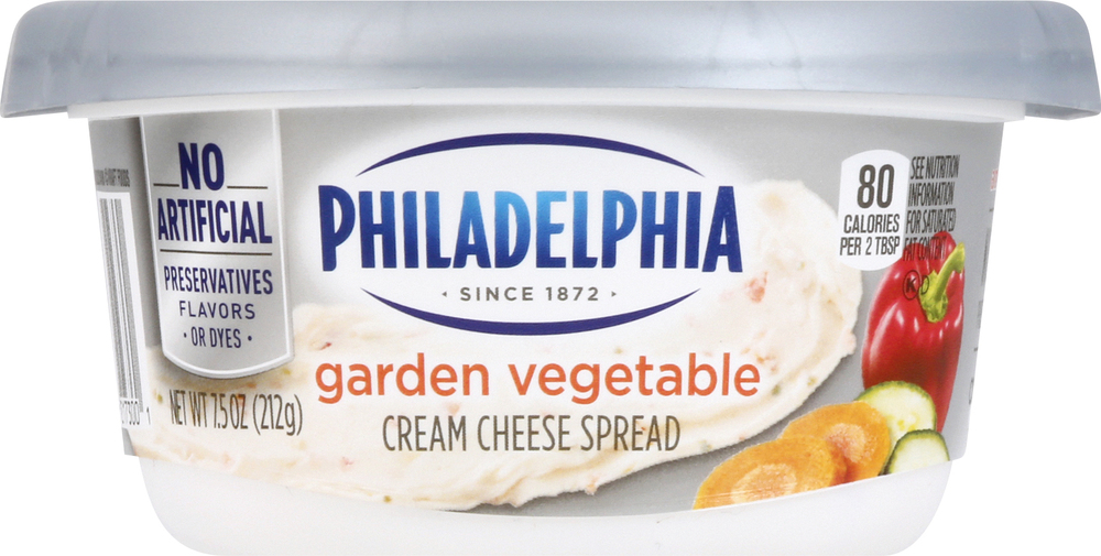Garden Vegetable Spread Carbs Philadelphia Cream Cheese Spread Variety